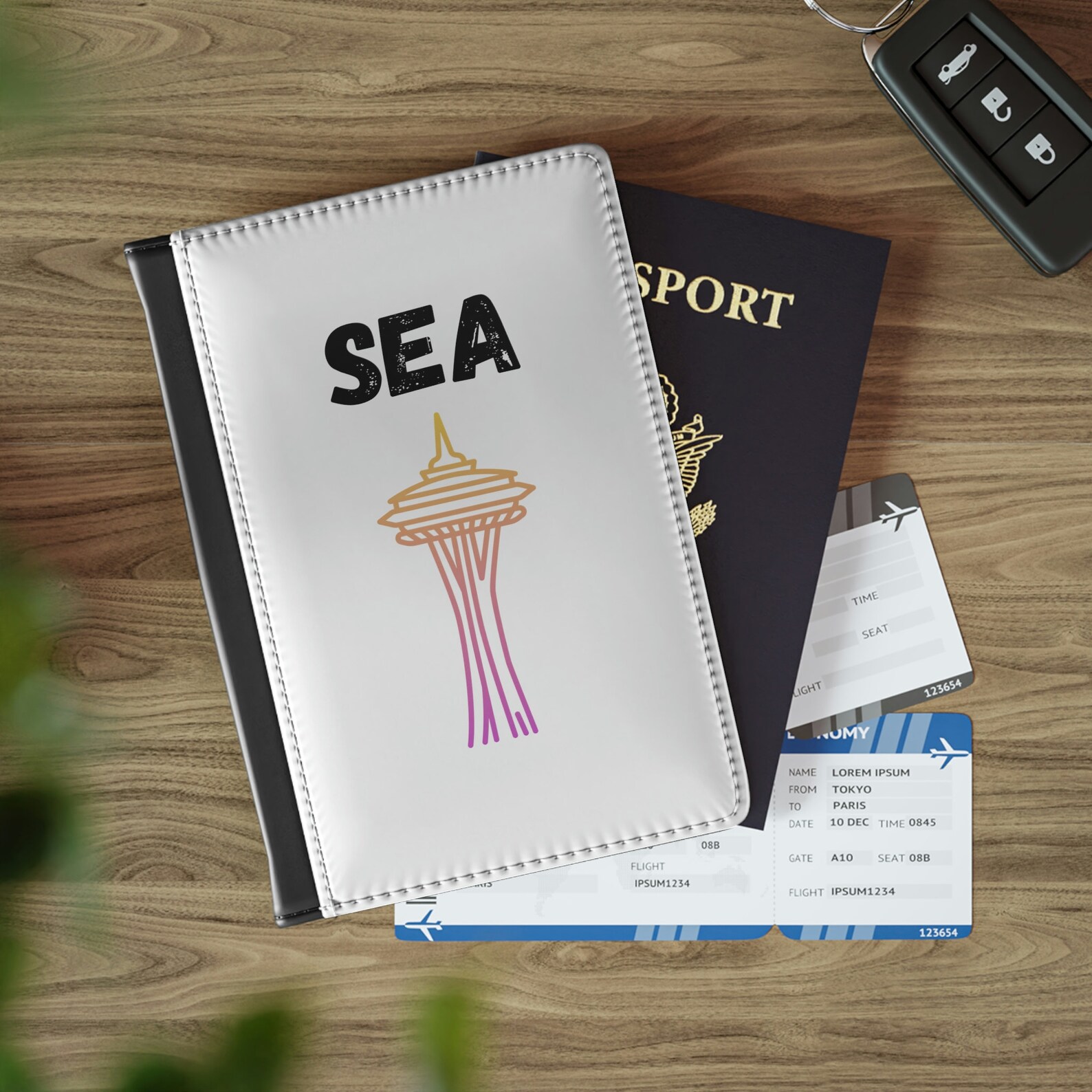 Seattle Passport Holder, Seattle Space Needle Passport Cover, Seattle ...