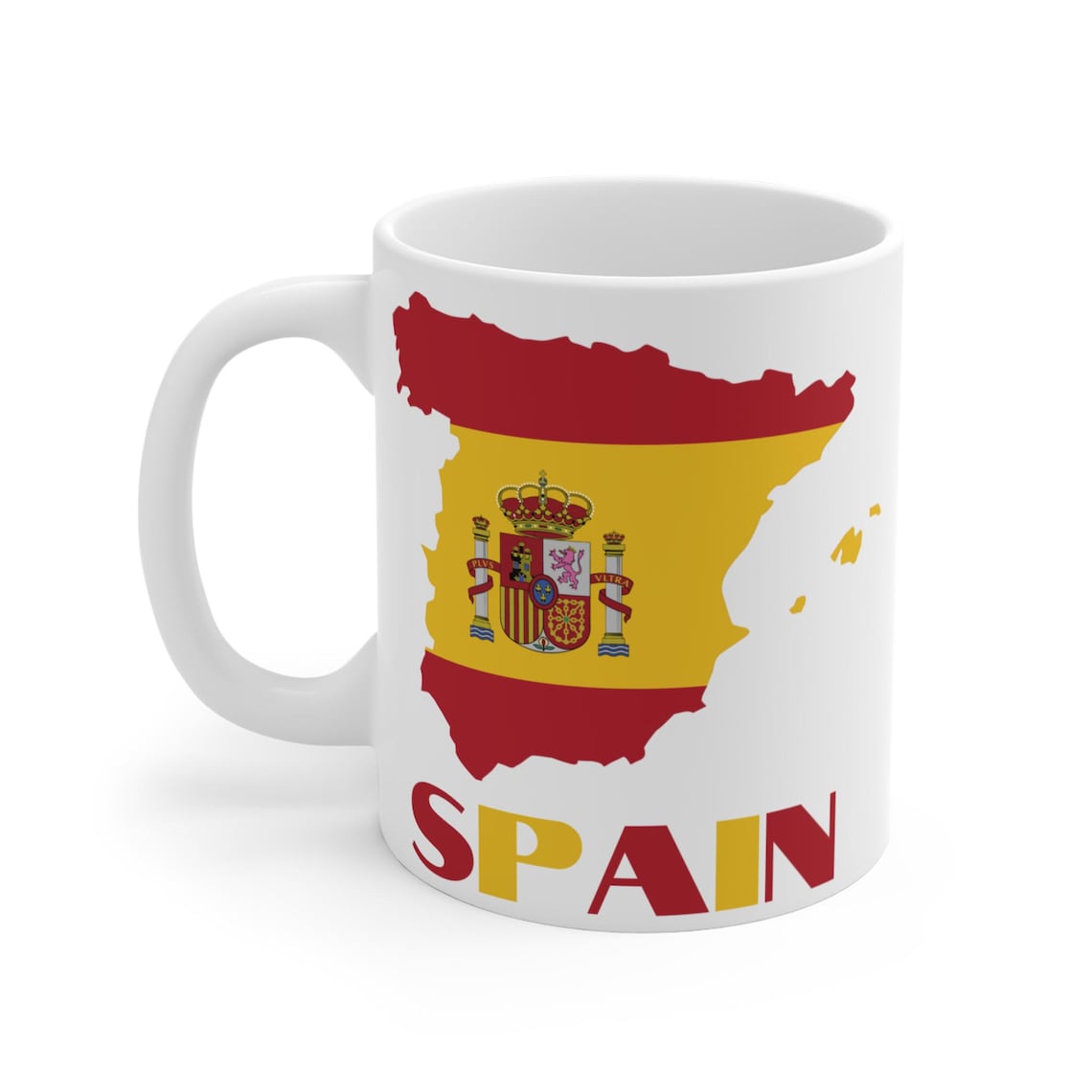 Spanish Coffee Mug, Spain Flag Map Mug, Spain Desk Decor, Spanish ...