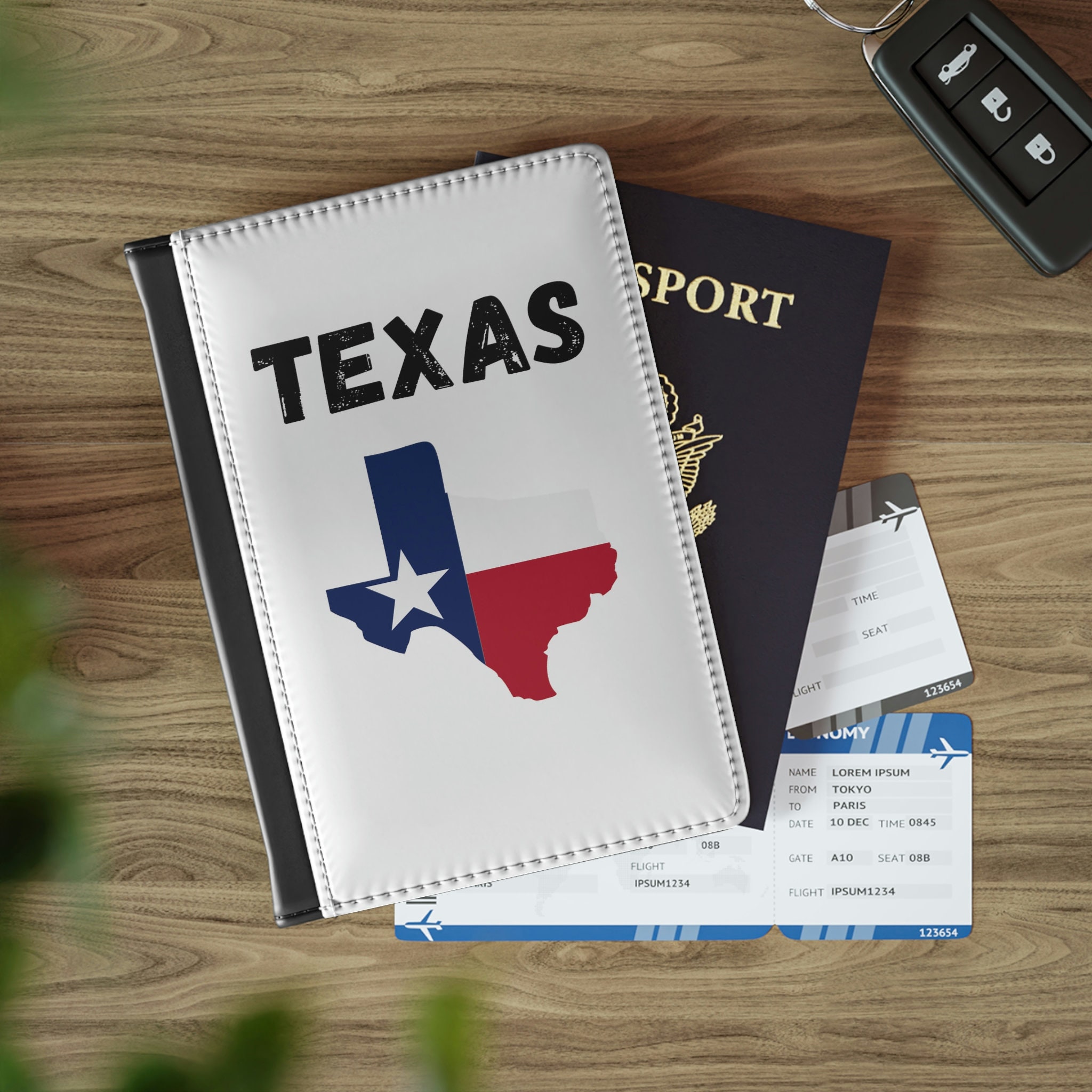 Texas Passport Holder, Map of Texas Passport Cover, Texan Flag Passport ...
