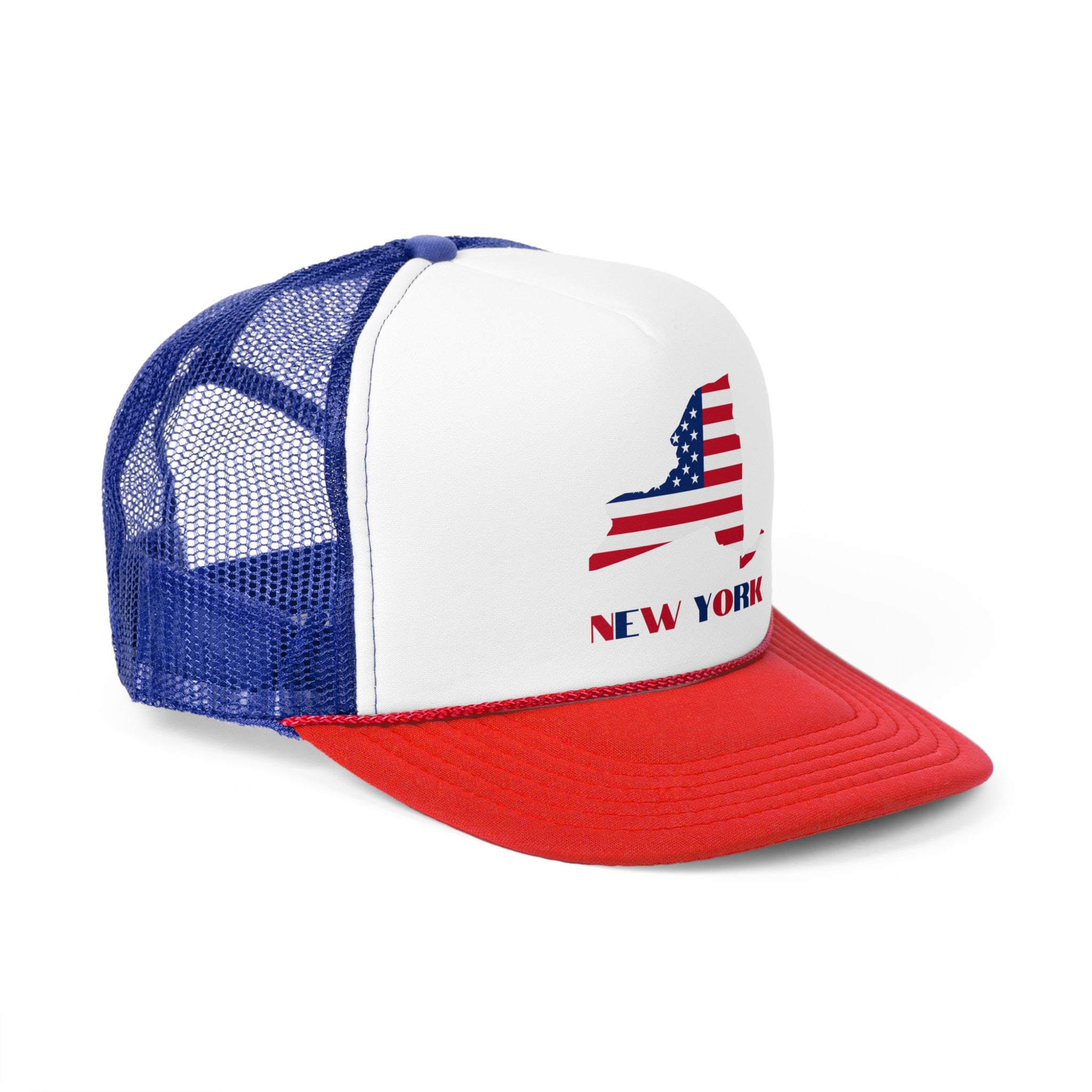 American Flag Map of New York Hat, New York Dad Gift, New York Map Hat ...