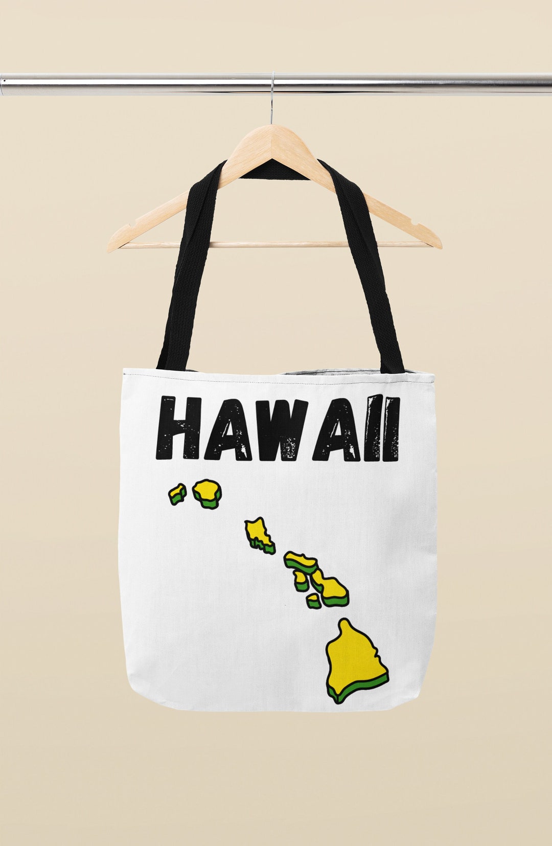 Map of Hawaii Tote Bag, Hawaii Map School Bag, Hawaii Beach Bag, Map of ...