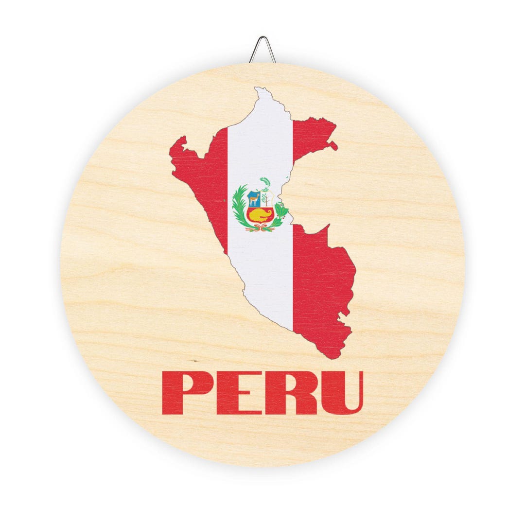Peru Map Wood Sign, Peruvian Flag Wall Art, Rustic Peru Wall Decor ...