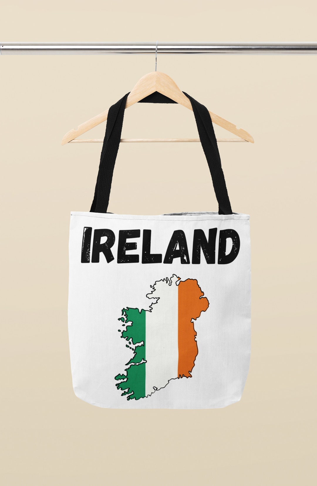 Ireland Map Tote Bag, Irish Flag Tote, Ireland Travel Bag, Ireland ...