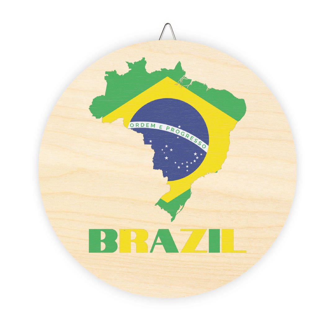 Brazil Wood Sign, Brazil Map Wall Decor, Brazilian Flag Wooden Wall Art ...