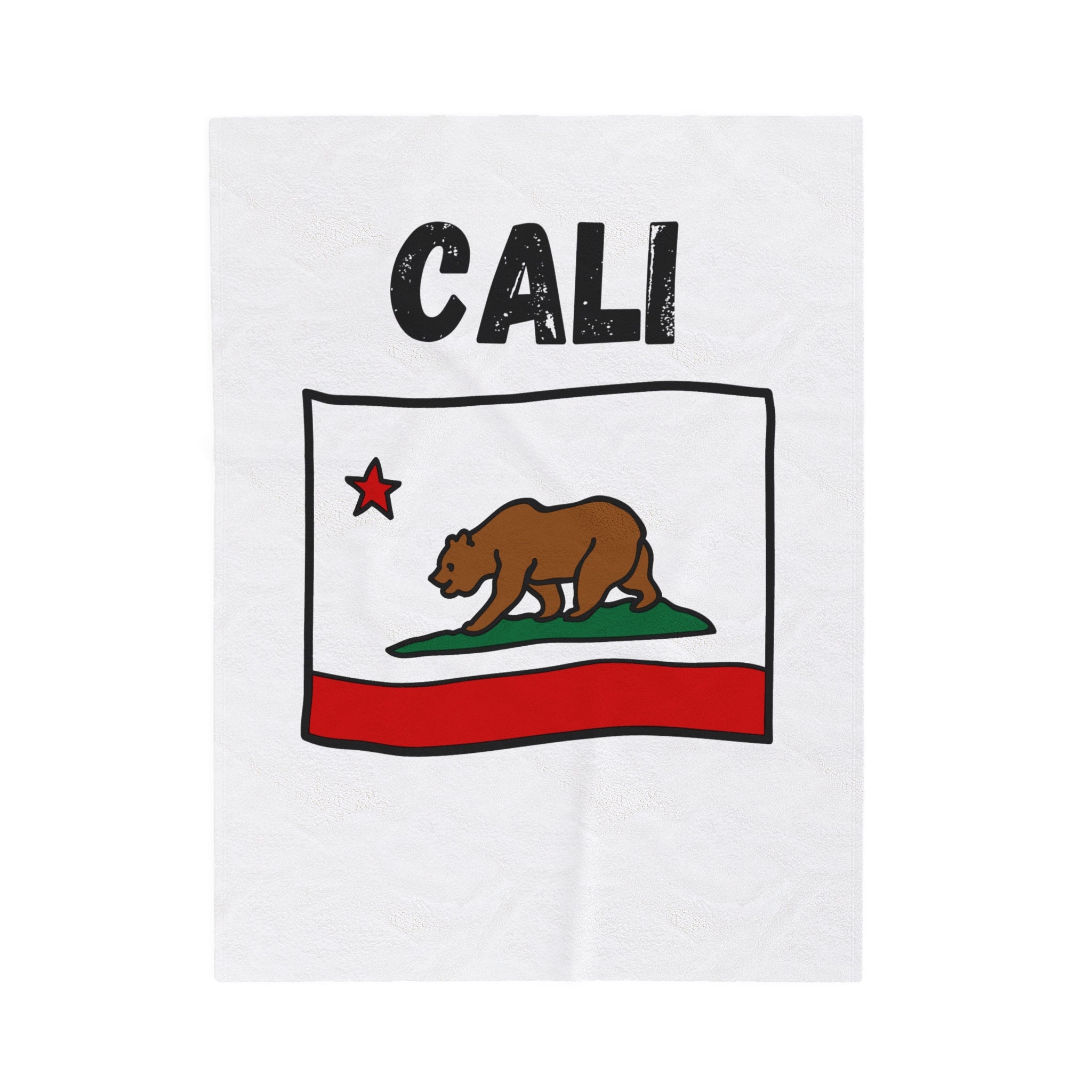 California Flag Custom Blanket, Vintage Cali Flag Bedding for ...