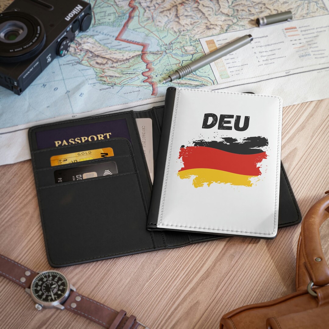 DEU German Flag Passport Holder, Germany Passport Cover, German ...