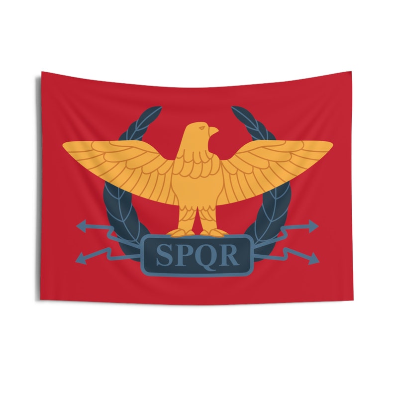 Ancient Rome Tapestry Wall Hanging SPQR, Ancient Roman Flag, Rome Wall ...