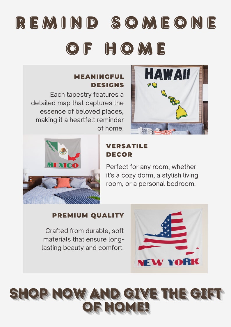 American Flag Map of Alabama Wall Tapestry, Home Gifts for Him, Dorm ...