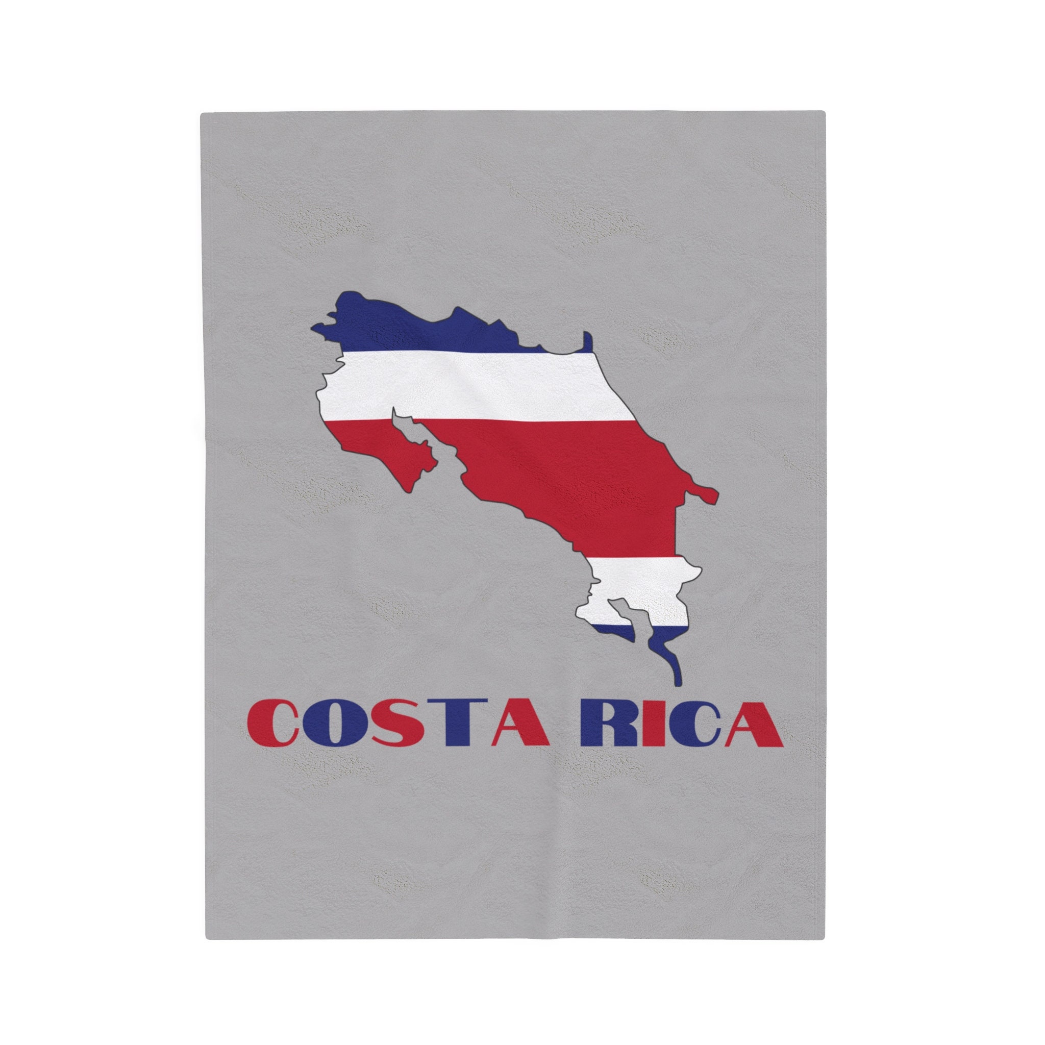 Costa Rican Flag Map of Costa Rica Blanket, Costa Rica Throw Blanket ...