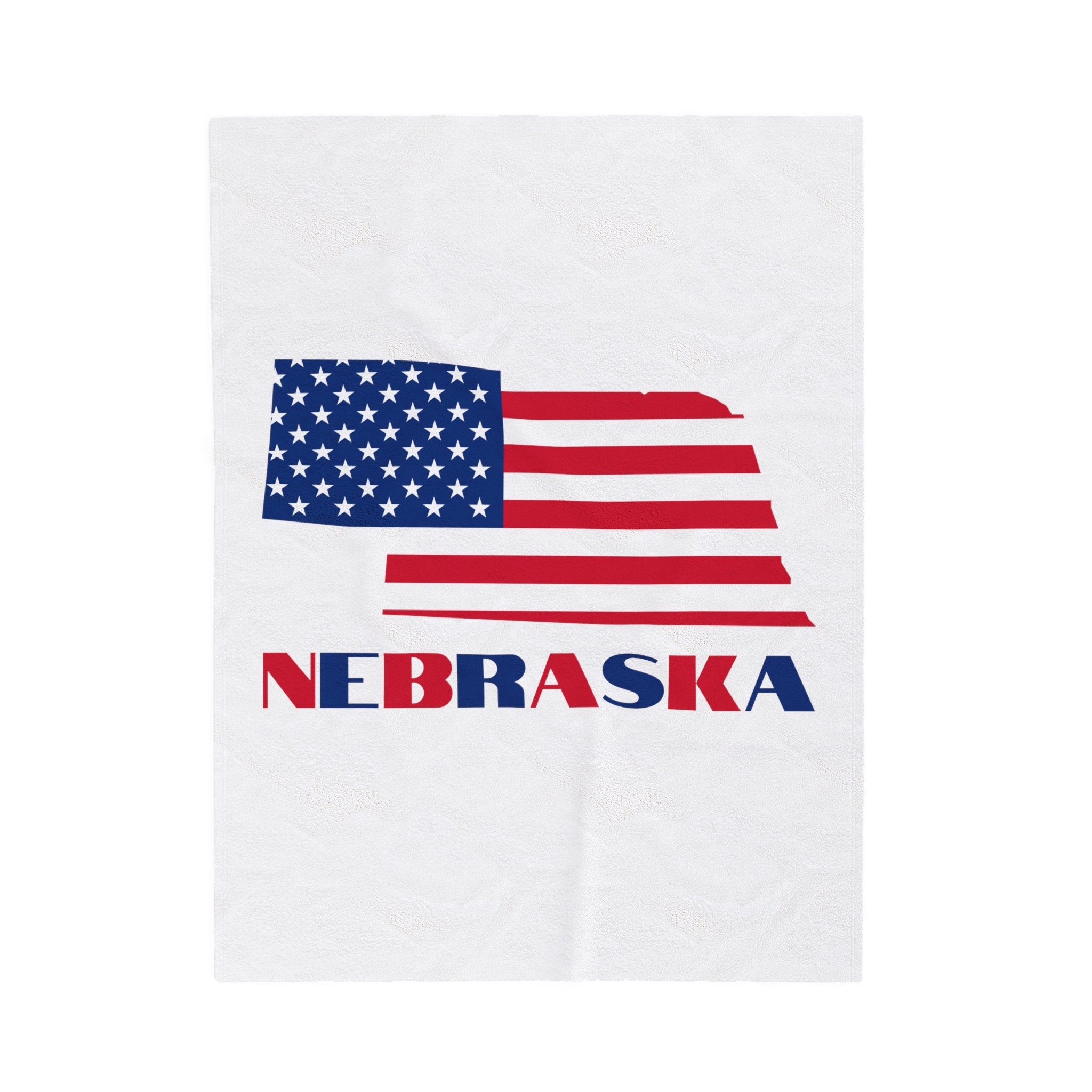 American Flag Map of Nebraska Blanket, Nebraska Throw Blanket, Nebraska ...