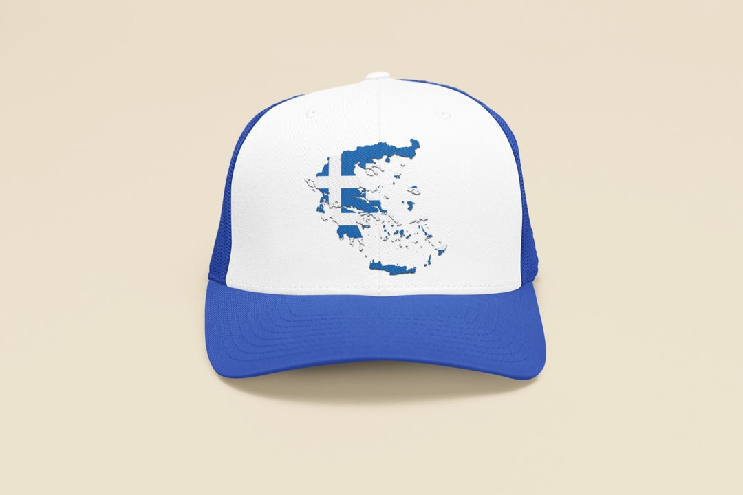 Greece Flag and Map Hat, Greek Flag Trucker Hat, Unisex Greece Hat ...