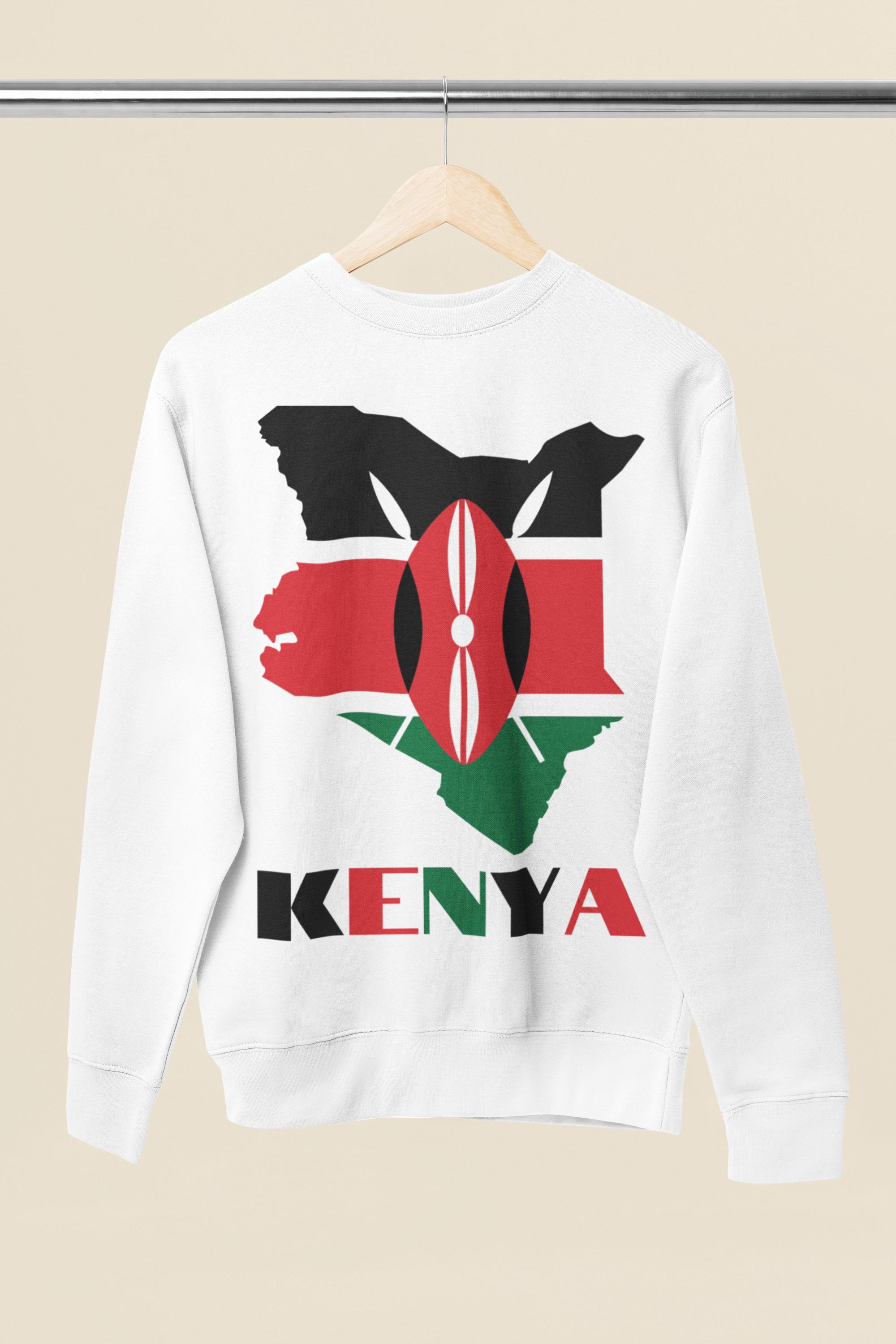 Kenya Flag Sweatshirt, Map of Kenya Sweatshirt, Cute Kenya Shirt ...