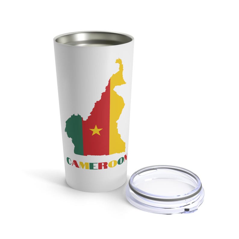 Cameroon Flag Tumbler 20oz, Cameroon Map Travel Mug, Cameroonian Gift ...