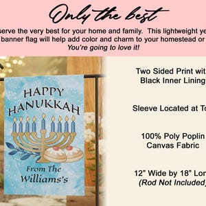 Personalized Hanukkah Flag, Hanukkah Yard Sign, Hanukkah Yard Decor ...