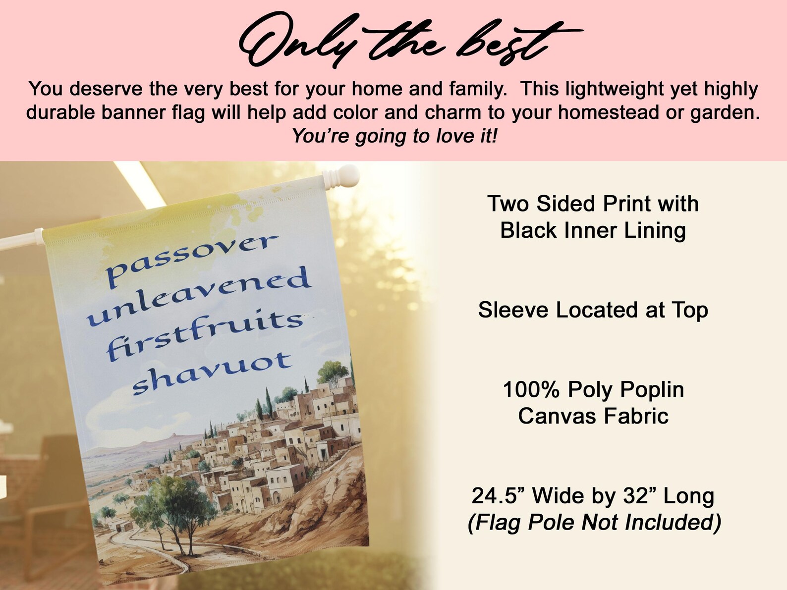 Spring Feast Flag, Passover Banner, Passover Decoration, Passover Sign ...