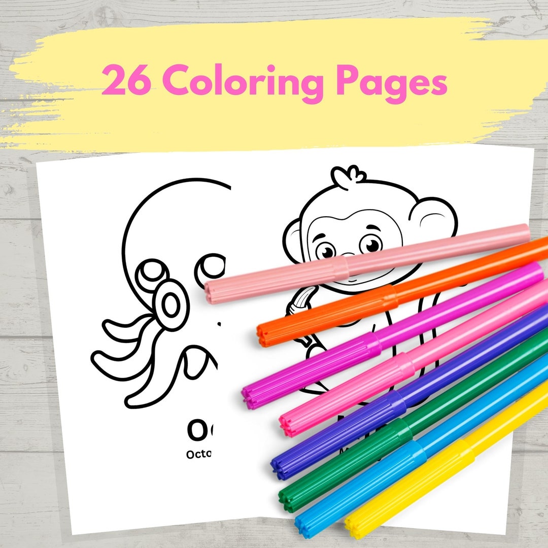 26 Printable Alphabet Coloring Pages Worksheets for Kids: Preschool ...
