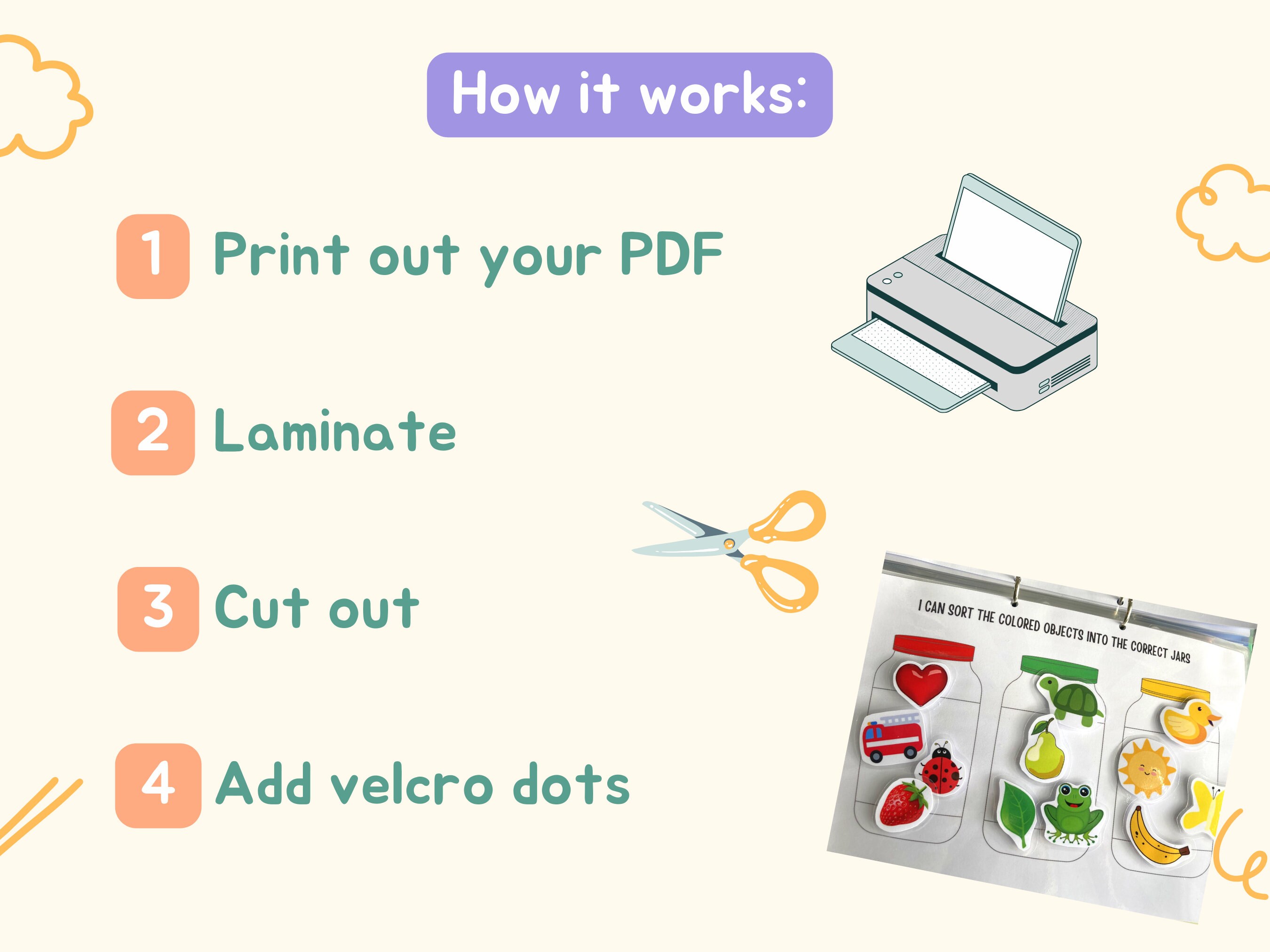 Sorting Transport Busy Book Page Air Land Water Toddlers & Preschooler ...