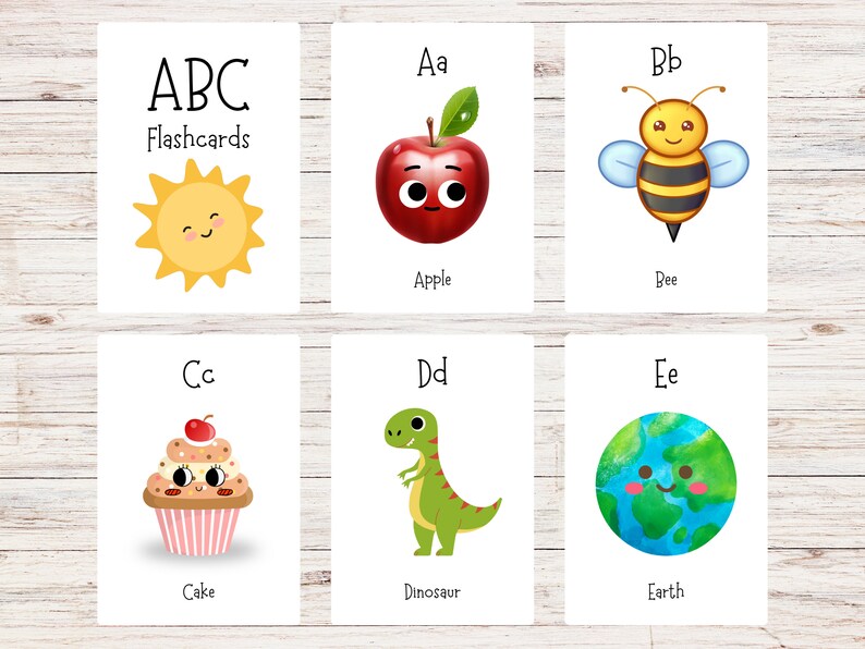 Printable ABC Alphabet Flashcards, Early Learning Resources, Preschool ...