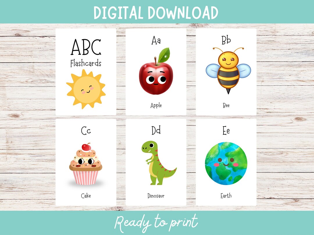 Printable ABC Alphabet Flashcards, Early Learning Resources, Preschool ...