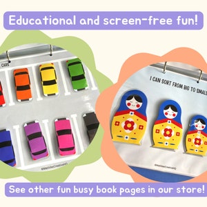 Sorting Transport Busy Book Page Air Land Water Toddlers & Preschooler ...