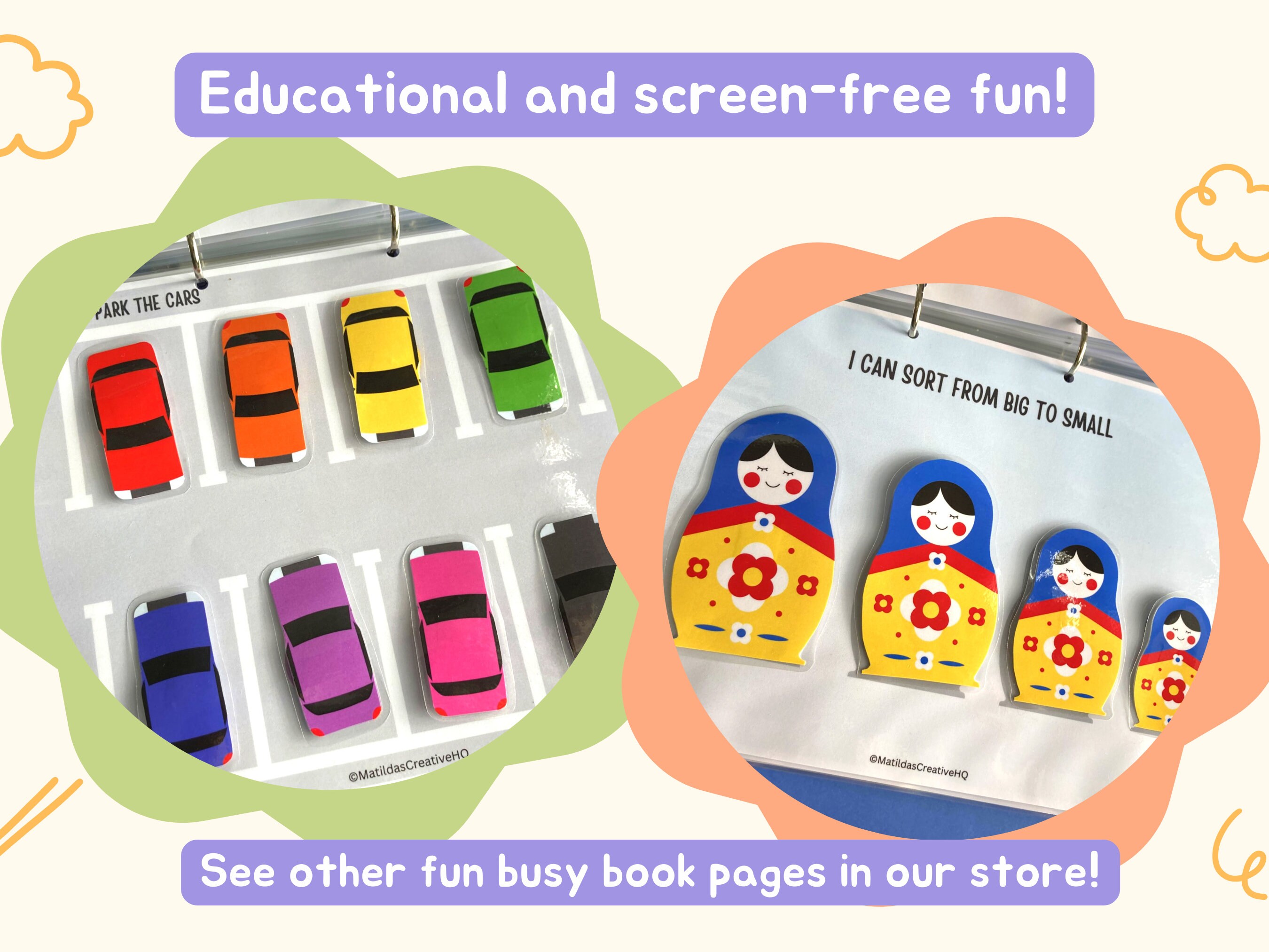 Sorting Transport Busy Book Page Air Land Water Toddlers & Preschooler ...