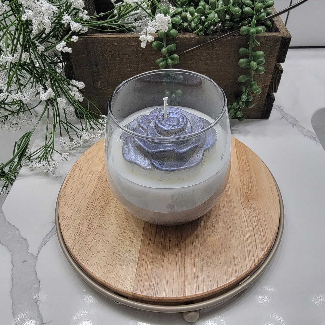 Hand Poured Luxury Gift Candle With Rose Wax Melt - Etsy