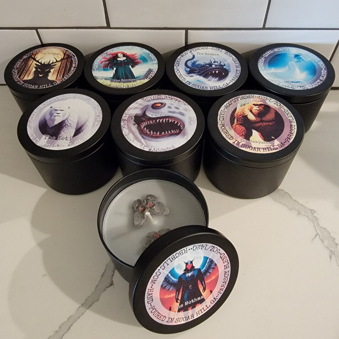 The Mothman Cryptid Folklore Collection Travel Tin Candles - Etsy