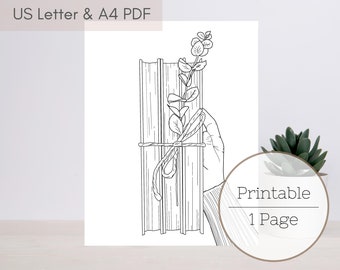 Single Coloring Page for Adults Rustic Modern Kitchen - Etsy