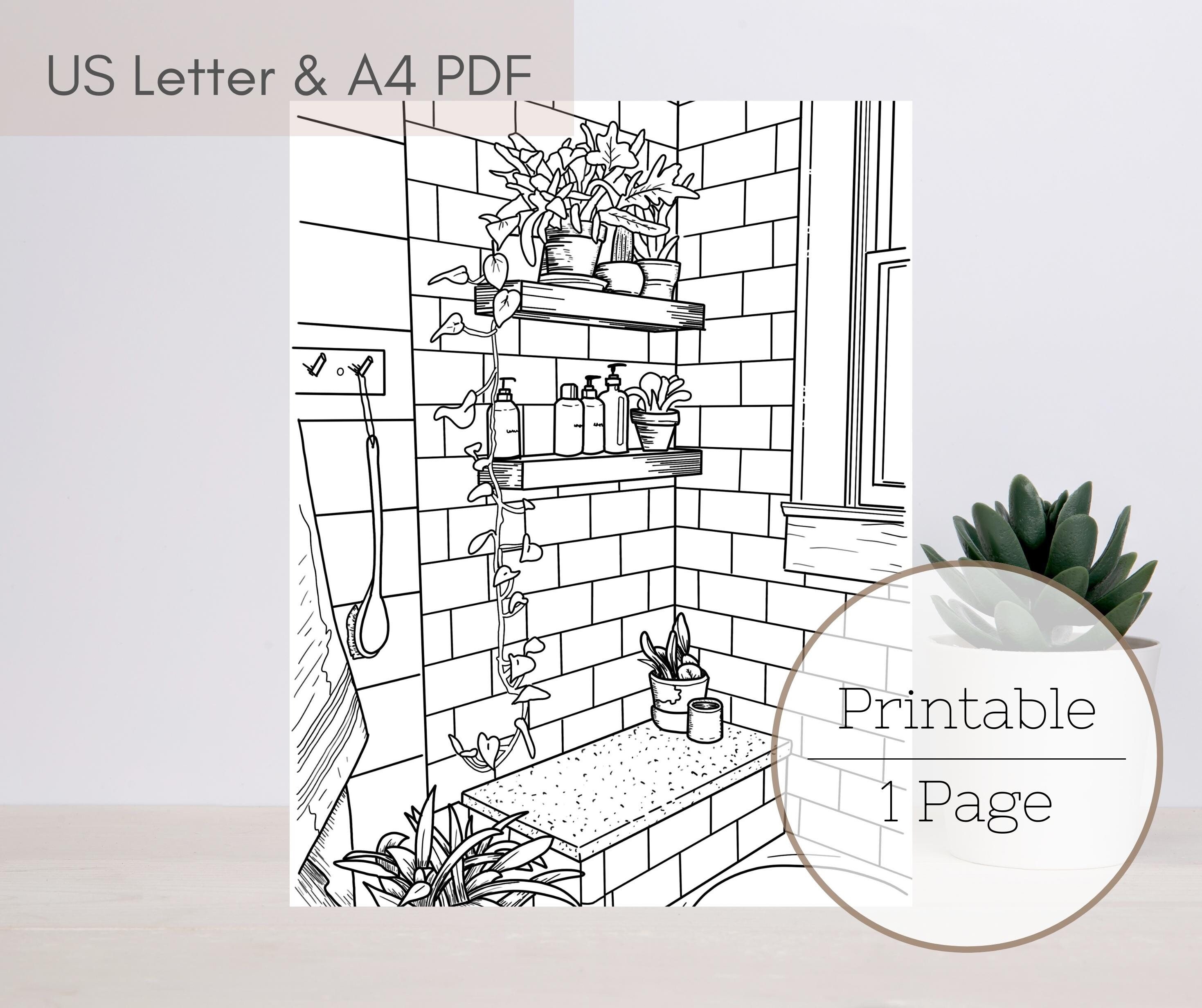 Single Coloring Page for Adults Eco Friendly Self Care - Etsy