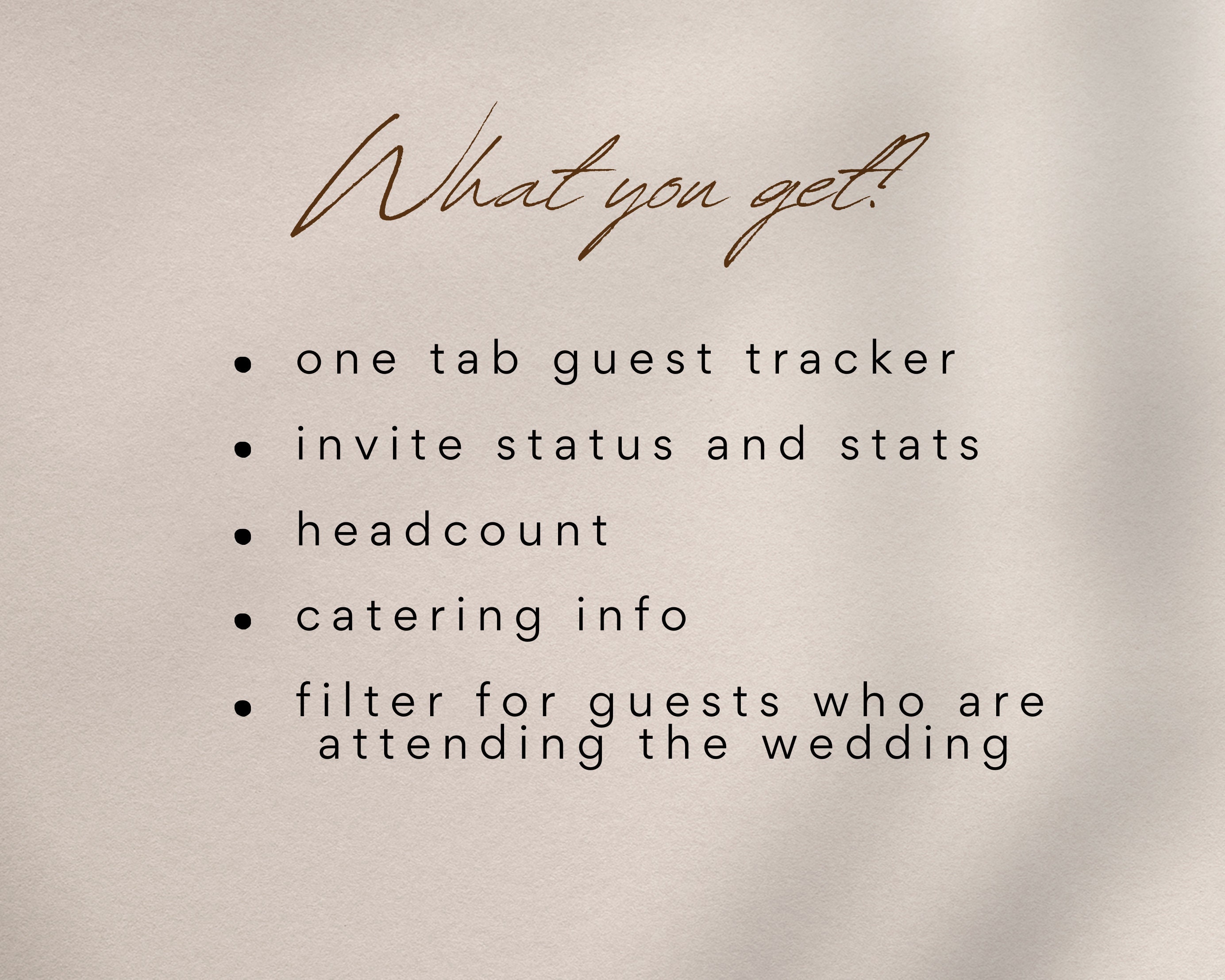 Wedding Guest Tracker for Google Sheets, Wedding Planer, Guest List ...