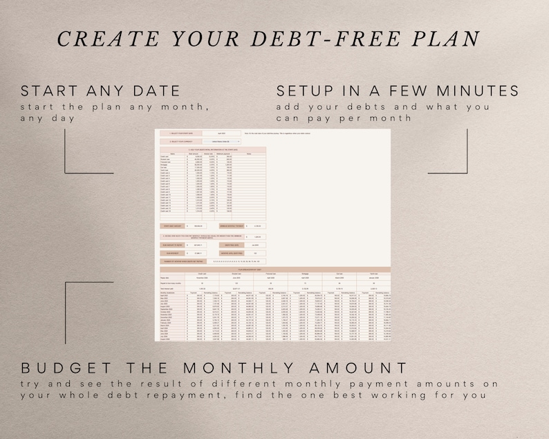 Debt Snowball Planner, Excel Budget Planner, Budget Template, Debt ...