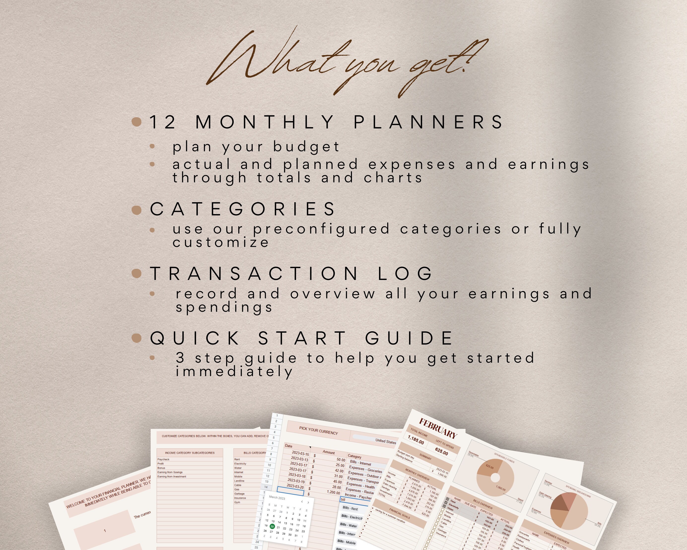 Yearly Budget Planner, Google Sheets Budget Planner, Budget Template ...