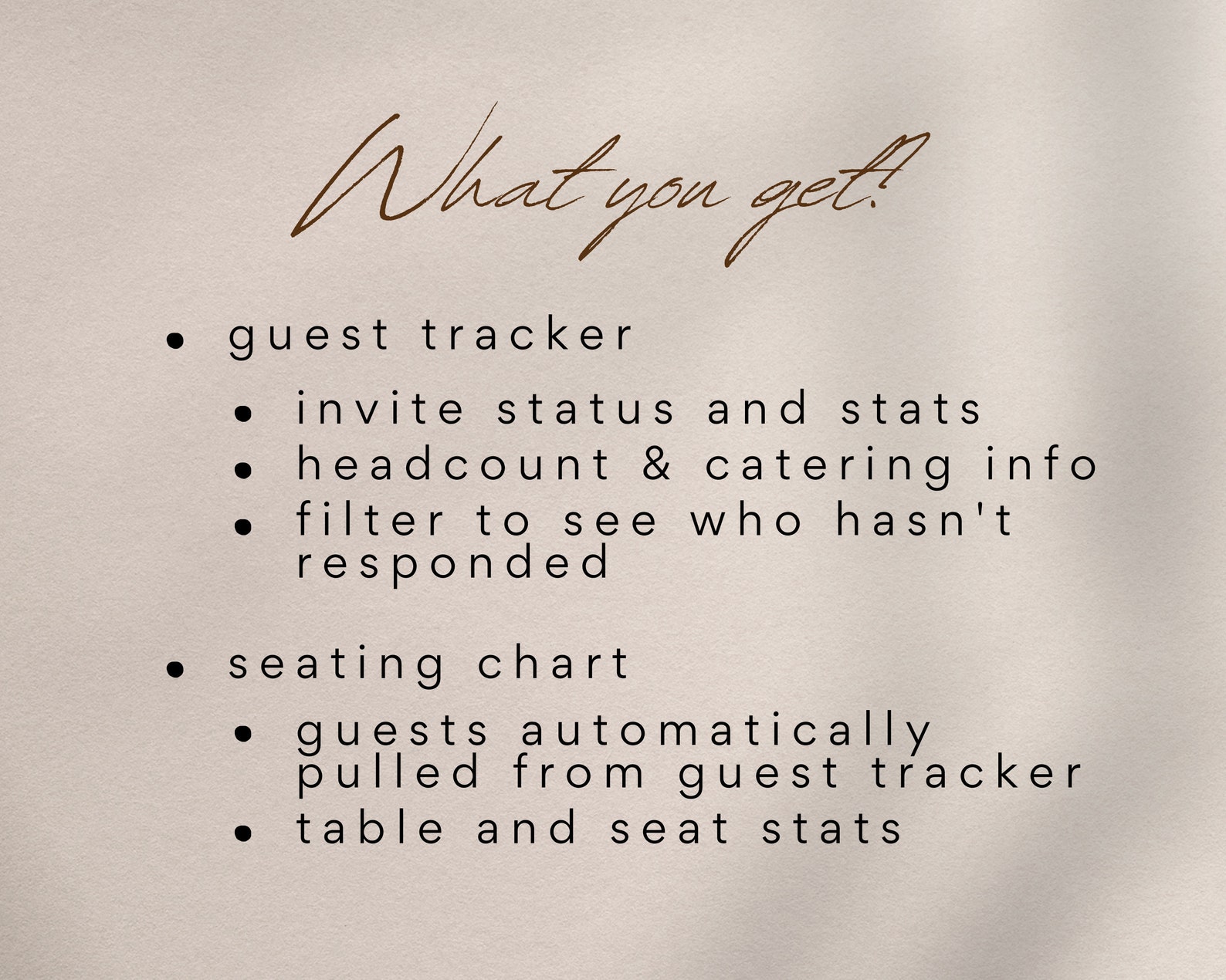 Wedding Guest Tracker & Seating Chart for Google Sheets, Wedding Planer ...