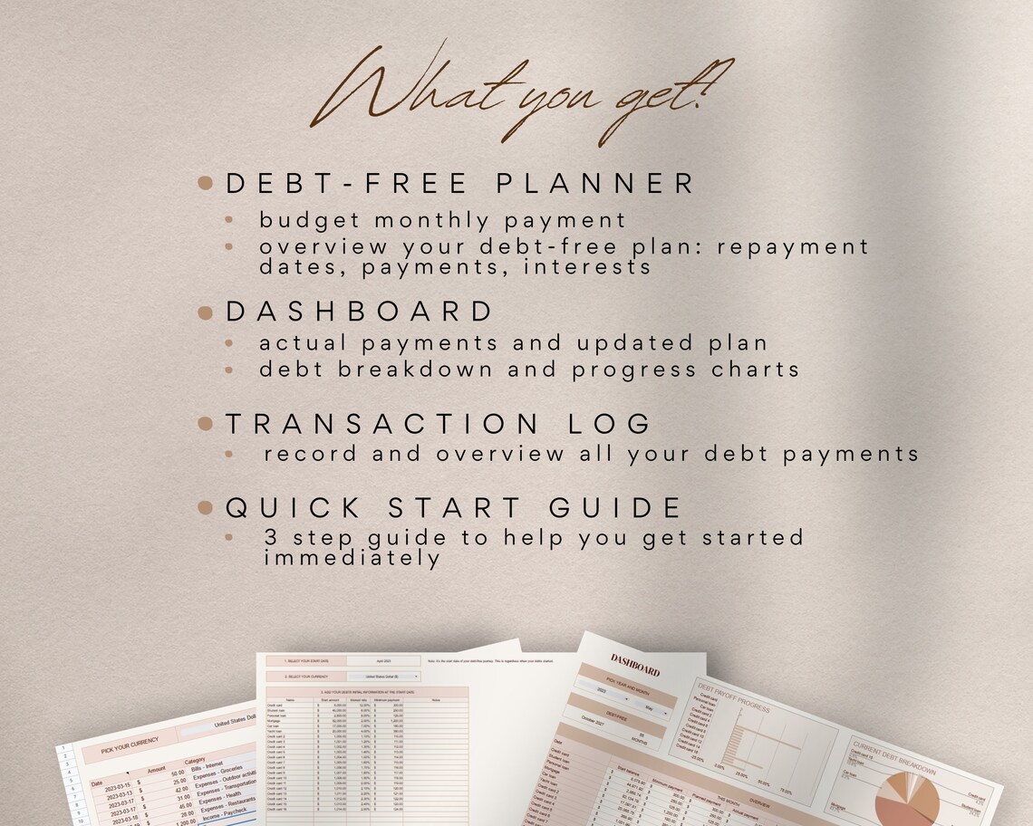 Debt Snowball Planner, Excel Budget Planner, Budget Template, Debt ...
