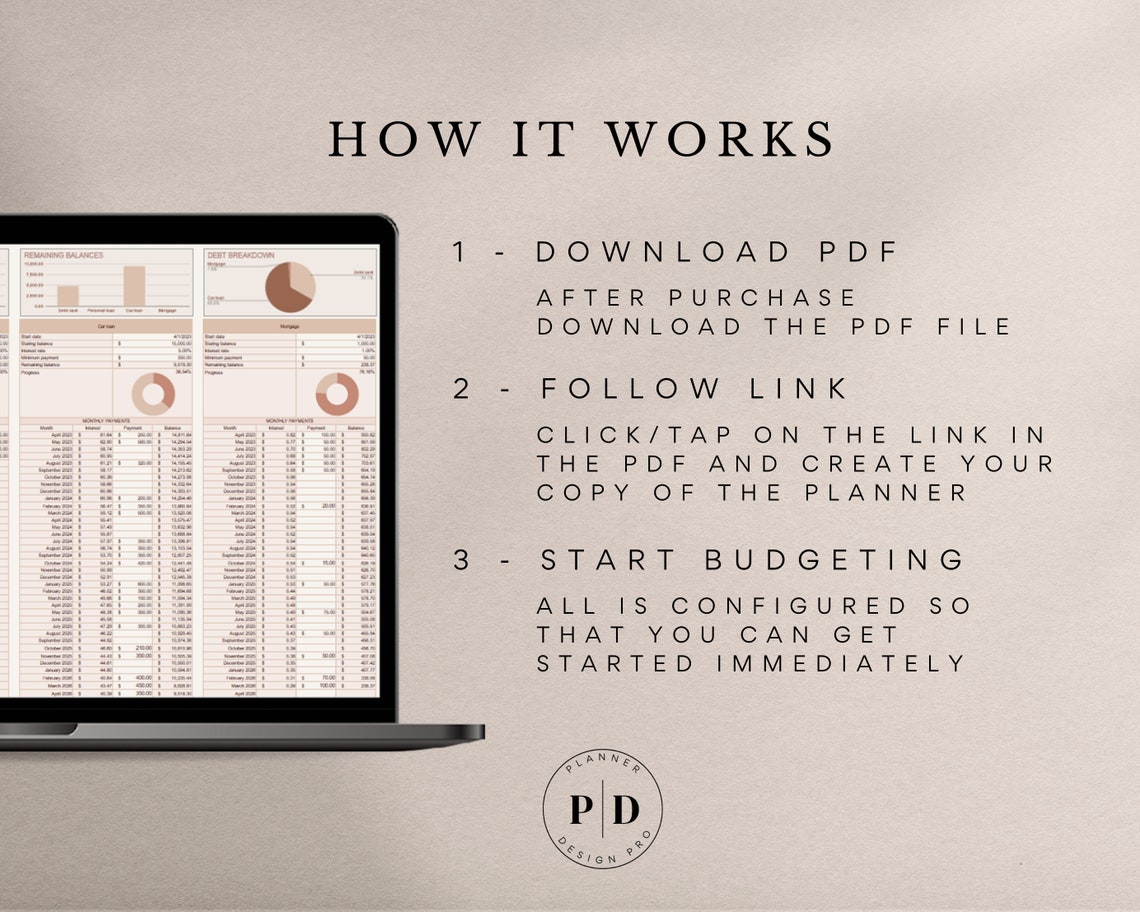 Simple Debt Payoff Tracker, Google Sheets Debt Spreadsheet, Debt ...