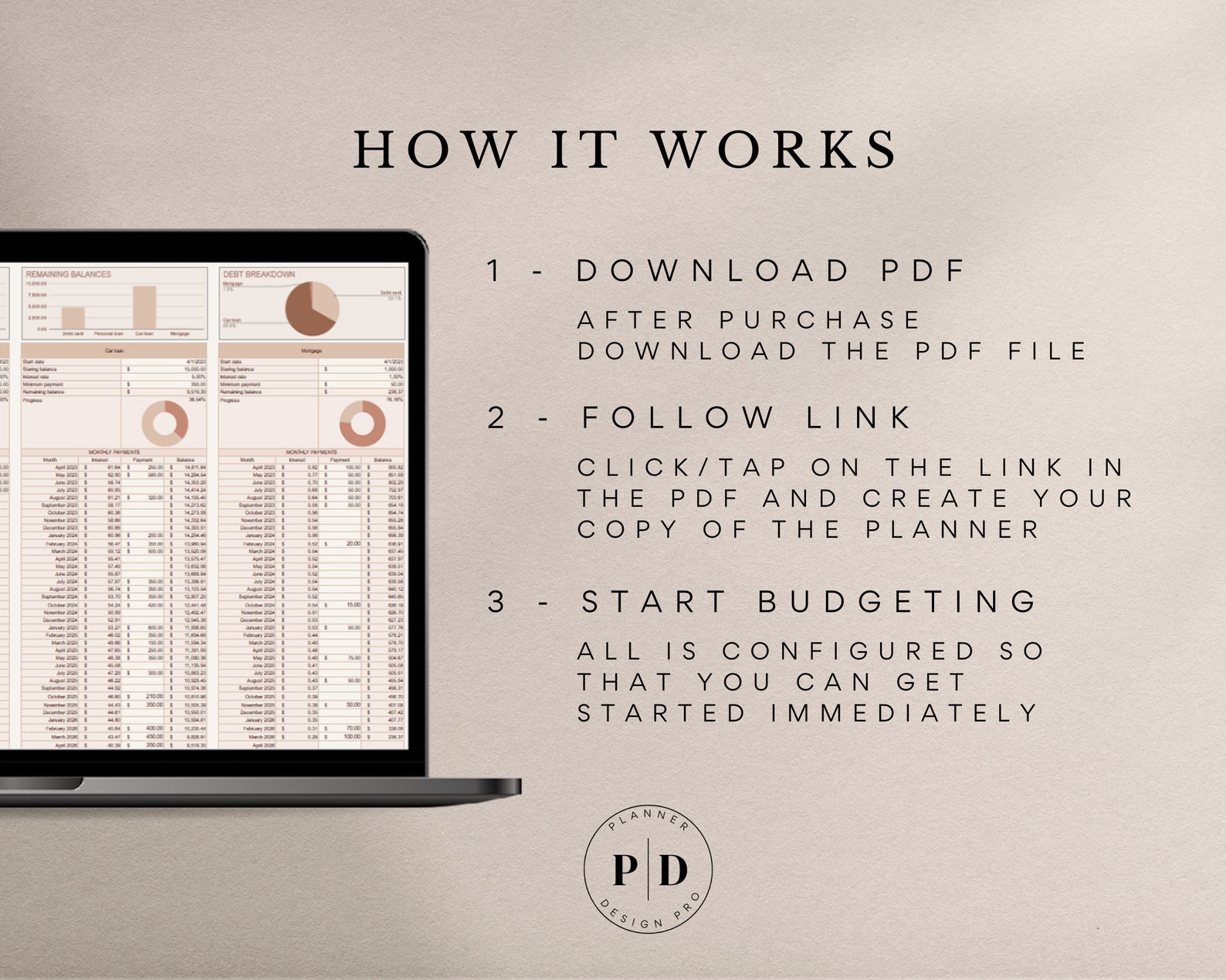 Simple Debt Payoff Tracker, Google Sheets Debt Spreadsheet, Debt ...