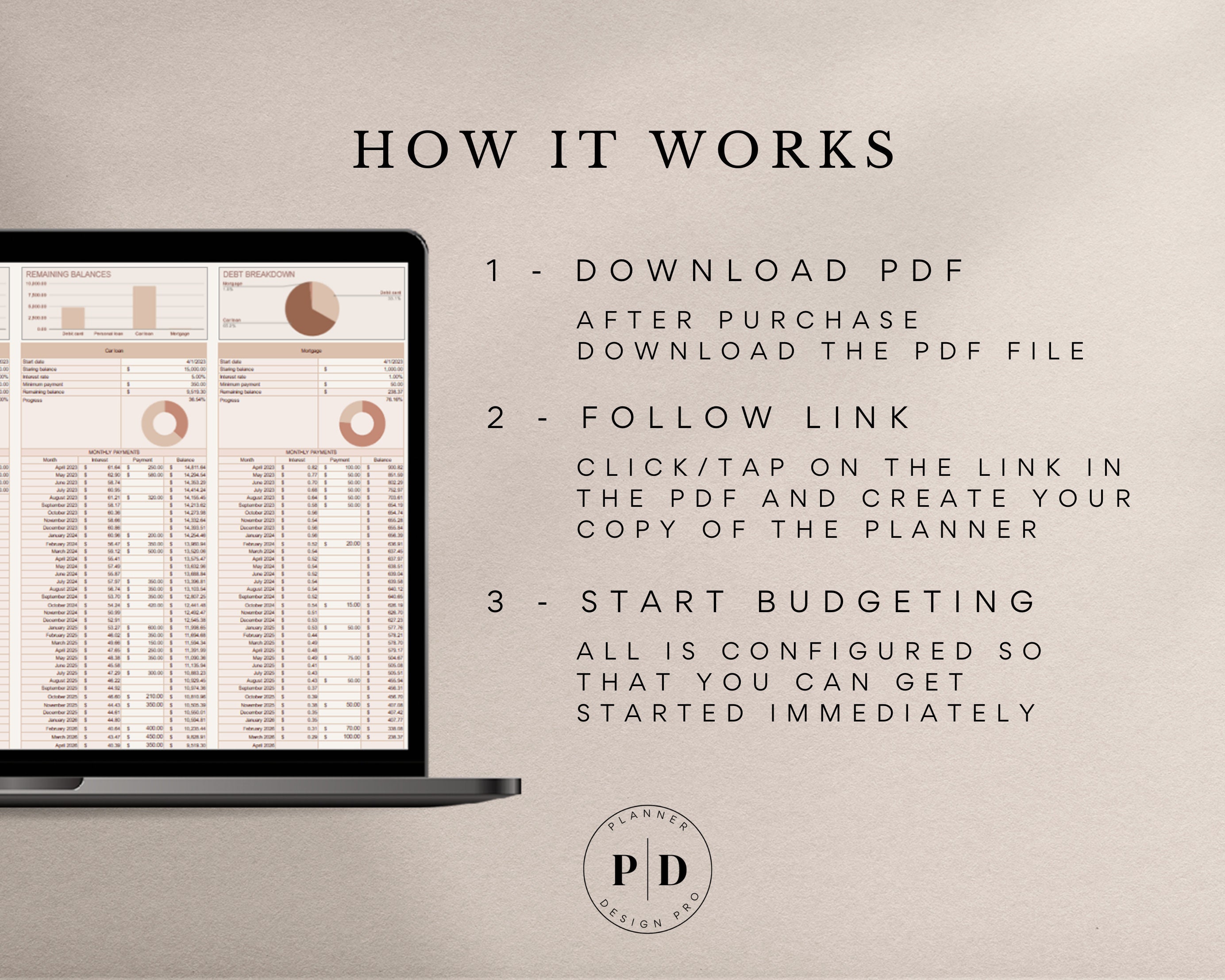 Simple Debt Payoff Tracker, Google Sheets Debt Spreadsheet, Debt ...