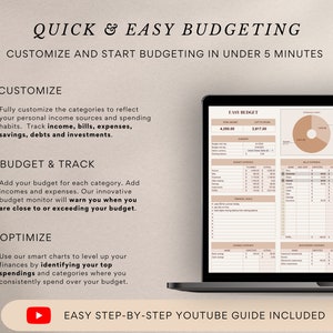 Easy Budget Planner, One Page Budget, Google Sheets Budget Planner ...