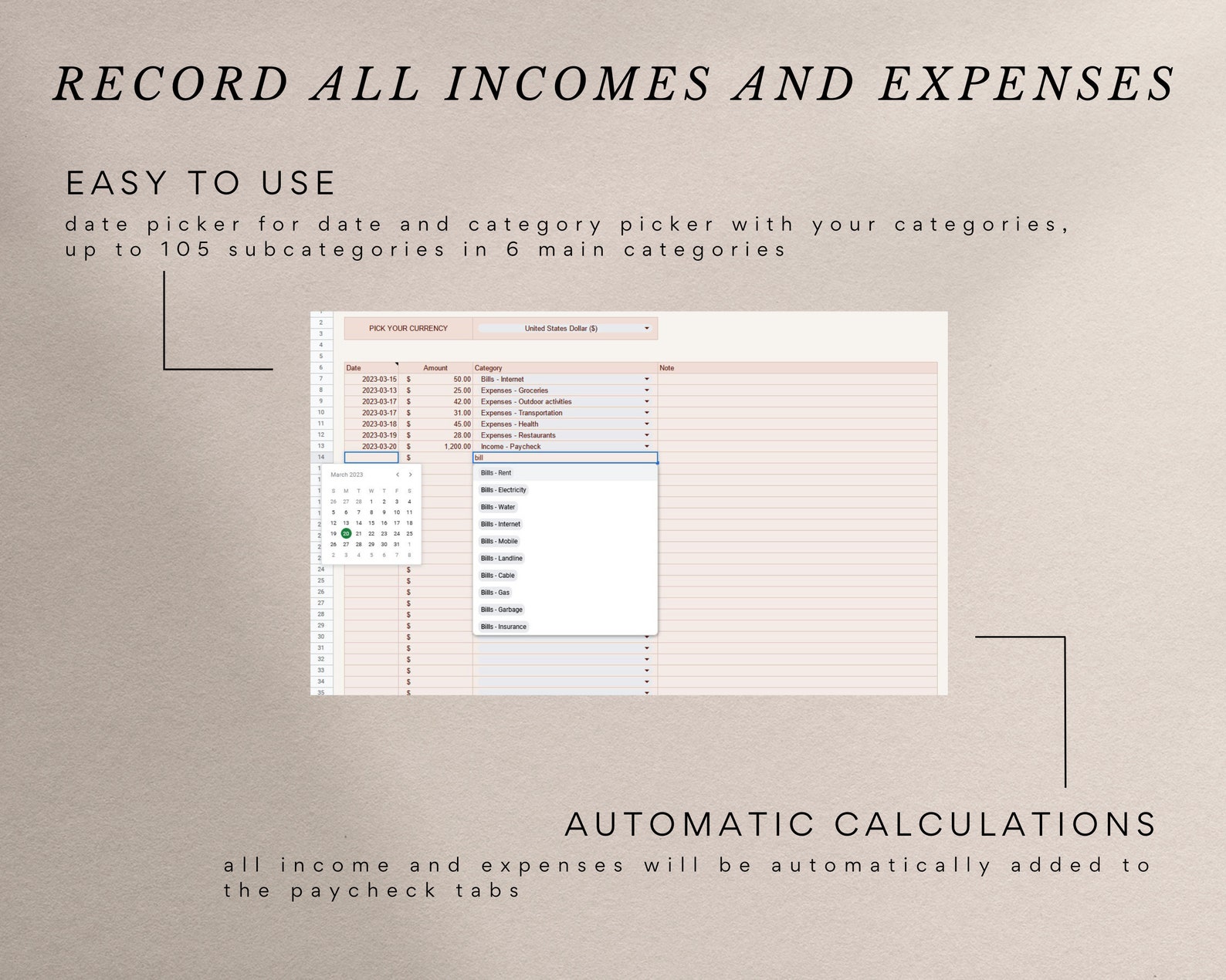Budget by Paycheck Planner Google Sheets Budget Planner - Etsy