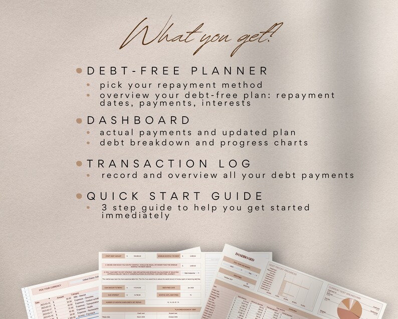 Debt-free Planner, Google Sheets Budget Planner, Budget Template, Debt ...
