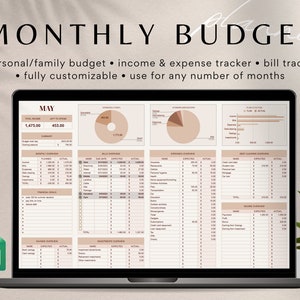 Monthly Budget Planner Google Sheets Budget Planner Budget - Etsy
