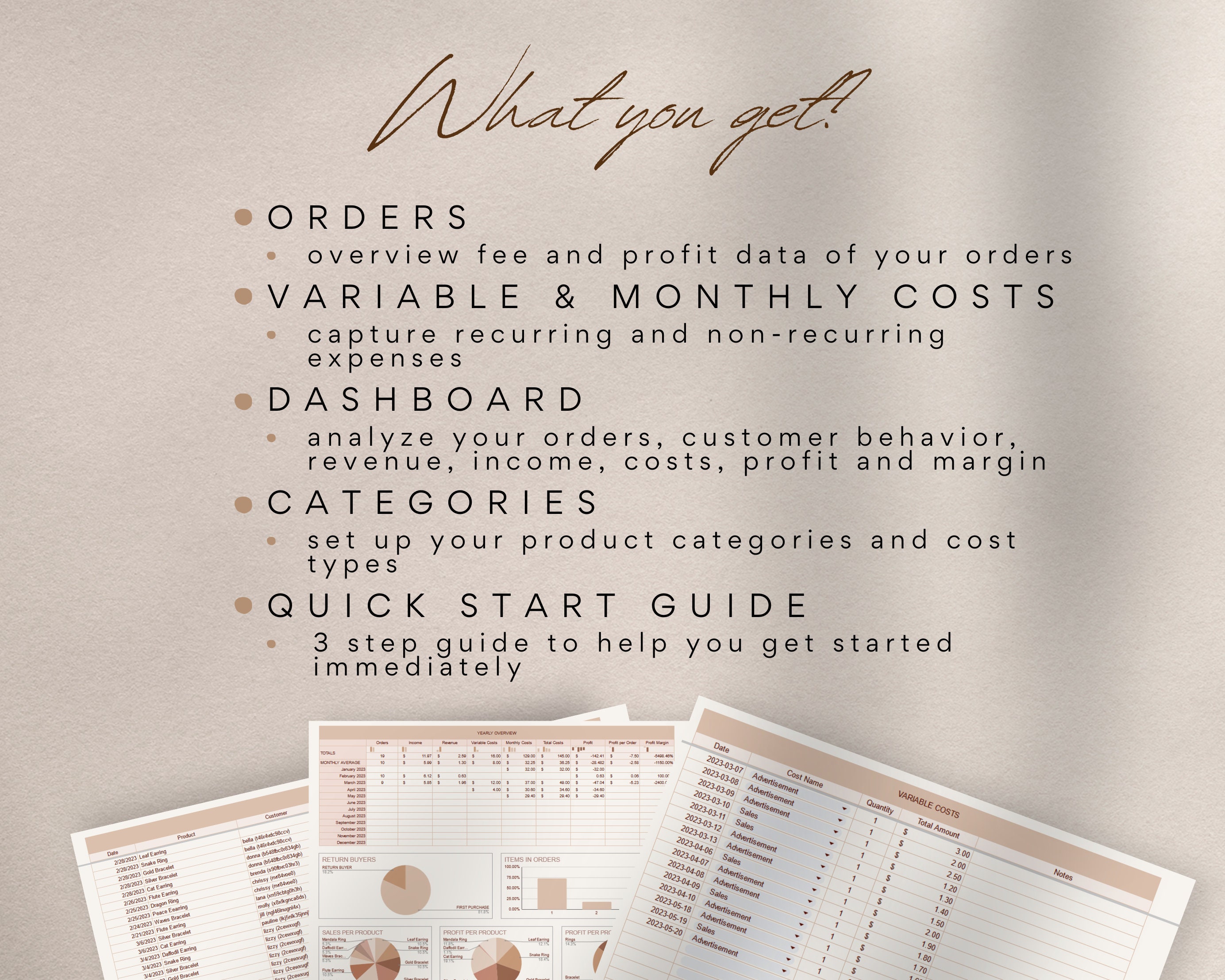 Etsy Sales Dashboard, Google Sheets Sales Planner, Sales Template ...