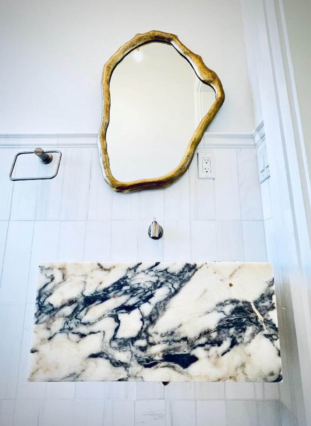 Calacatta Violet Marble Sink Basin, Handmade Marble Vanity, Custom ...
