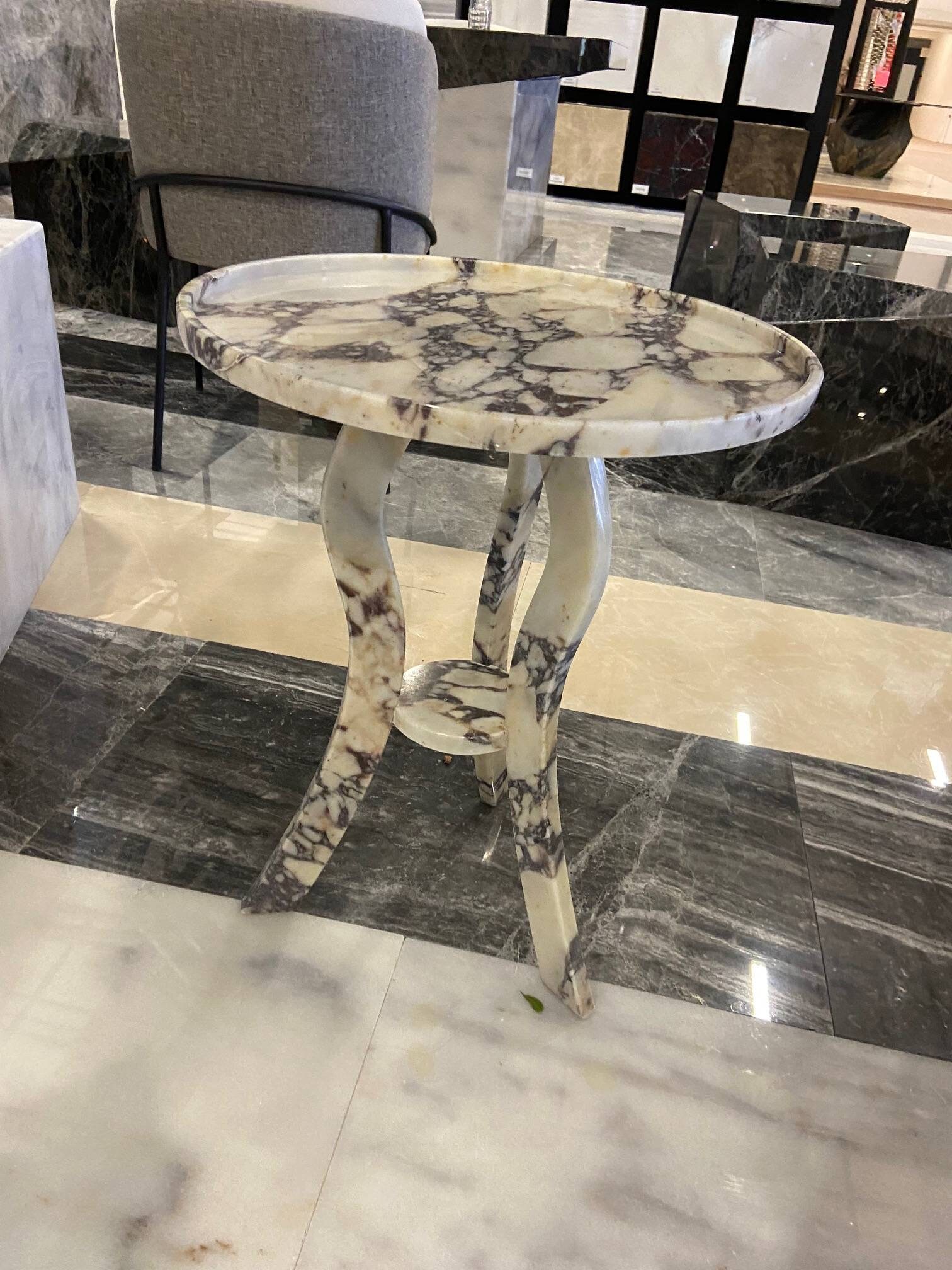 Calacatta Viola Marble Coffe Table, Marble Side Table, Custom Order ...