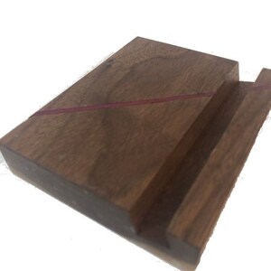 Phone & Tablet Stand - Rustic Walnut and Bloodwood Inlay - Etsy
