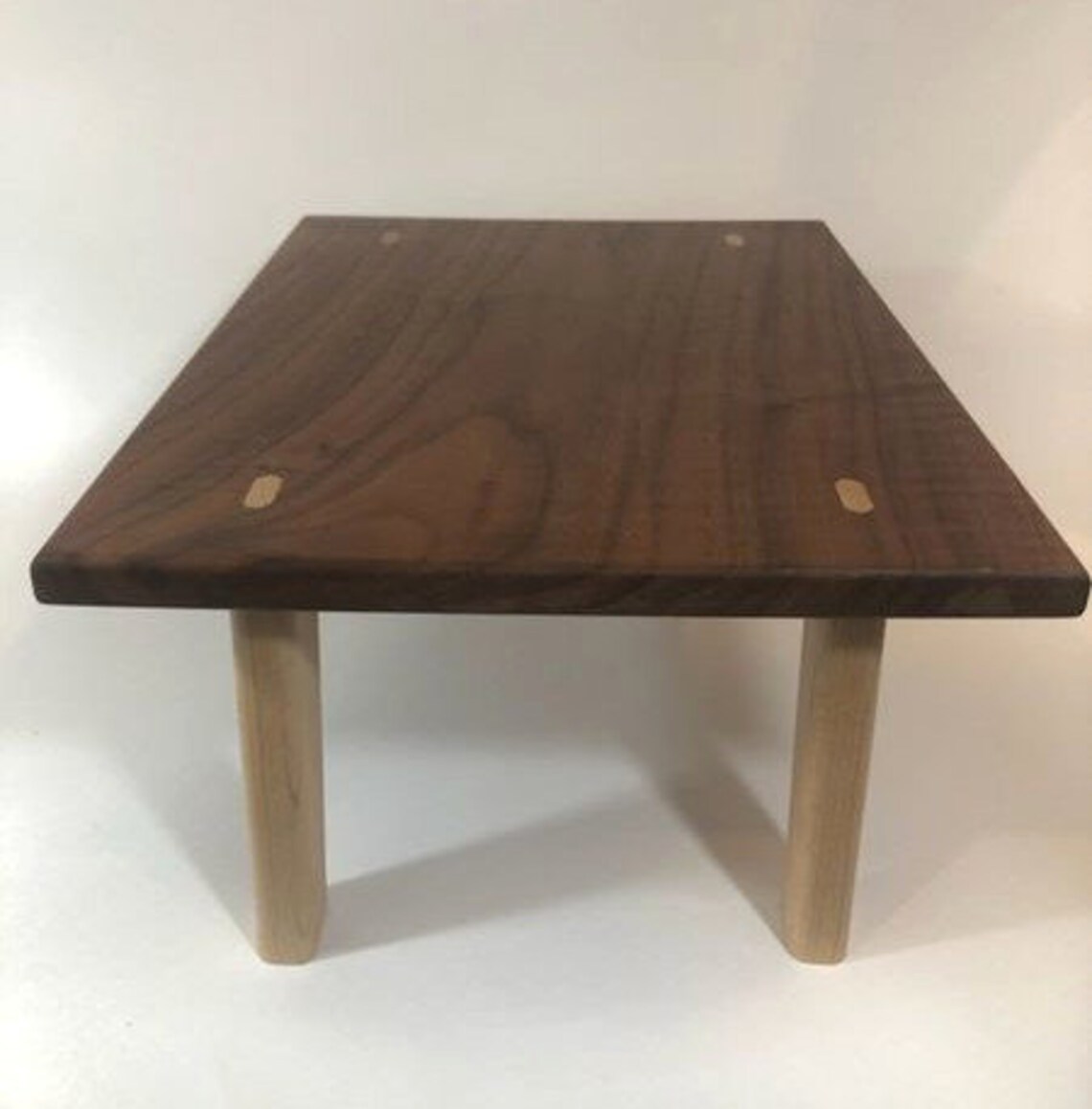 Mini Desk/ Tiny Table / Laptop Stand Light Walnut and Maple Wood, Small ...