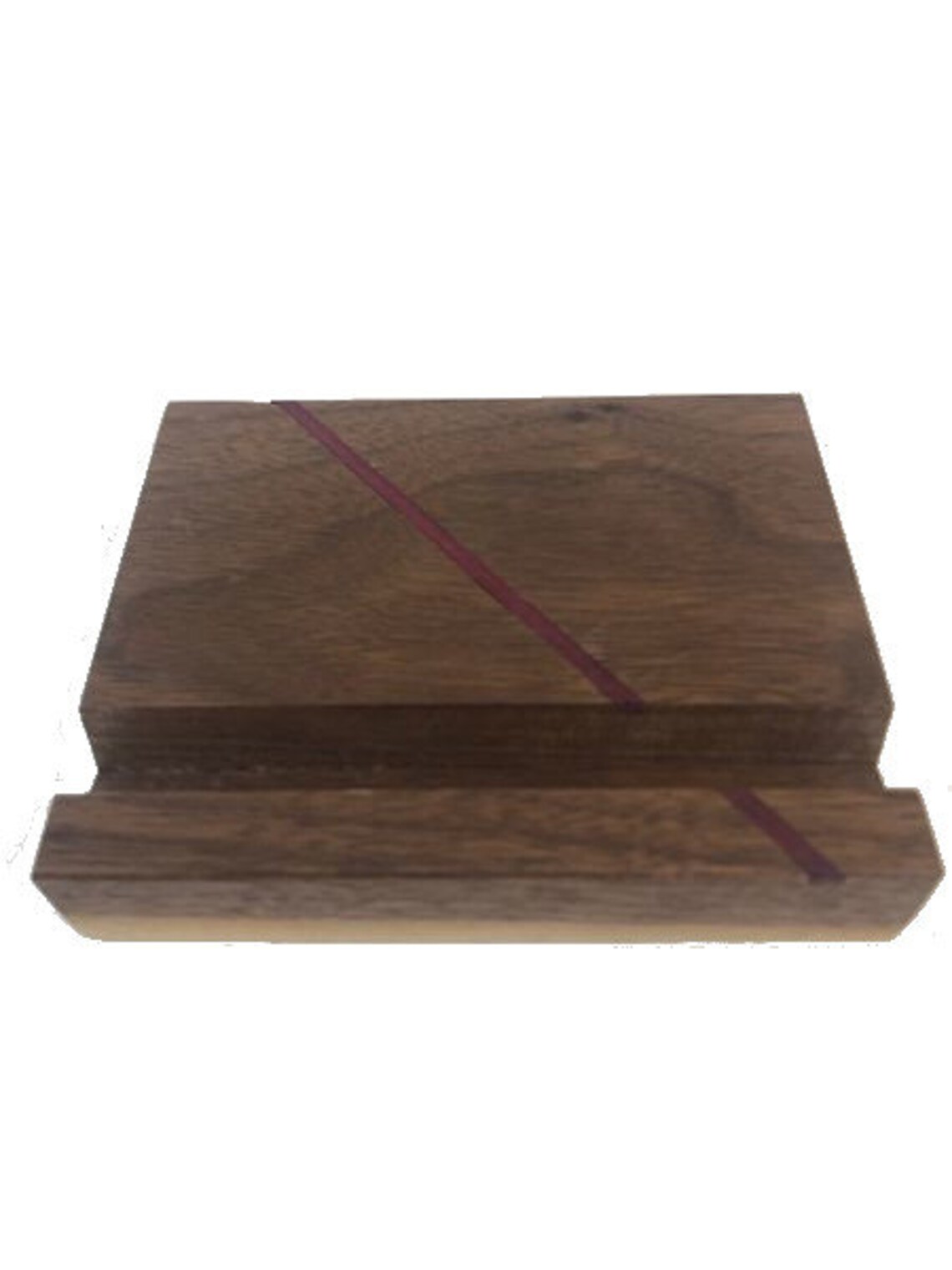 Phone & Tablet Stand - Rustic Walnut and Bloodwood Inlay - Etsy