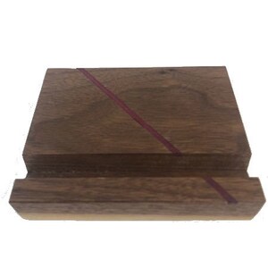 Phone & Tablet Stand - Rustic Walnut and Bloodwood Inlay - Etsy