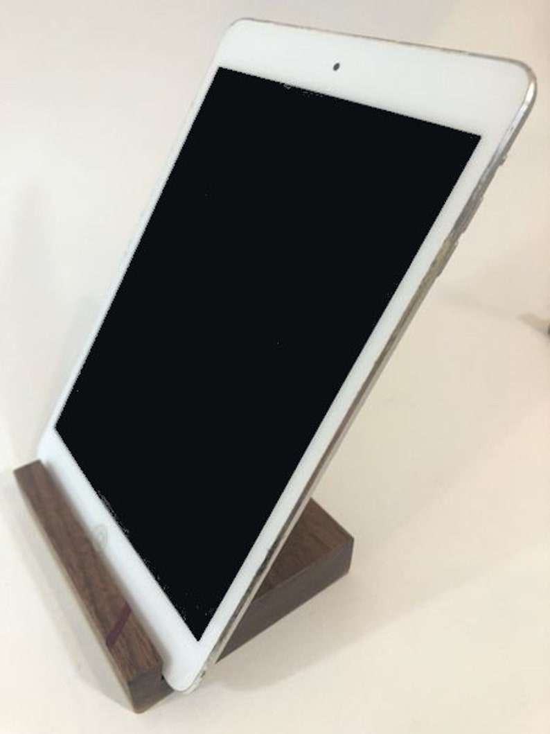 Phone & Tablet Stand - Rustic Walnut and Bloodwood Inlay - Etsy