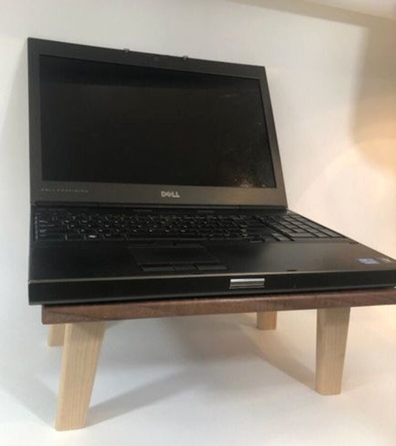 Mini Desk/ Tiny Table / Laptop Stand -- Light Walnut and Maple Wood ...